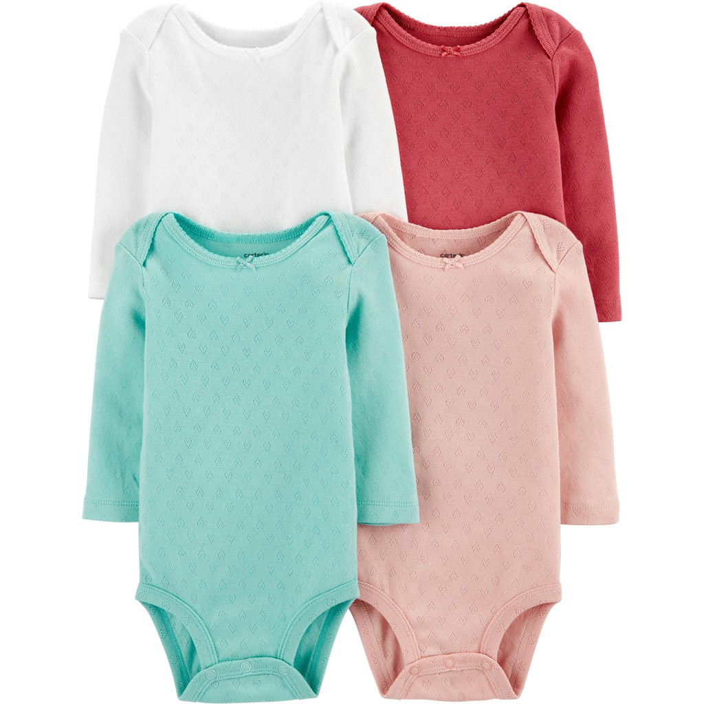 Kit/Conjunto de Body RN Manga Longa Comprida Carter's Original Menina ...