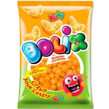Bala de Goma Bolix Azedinha Sabor Tangerina 70g Kuky Doce Azedinho ...