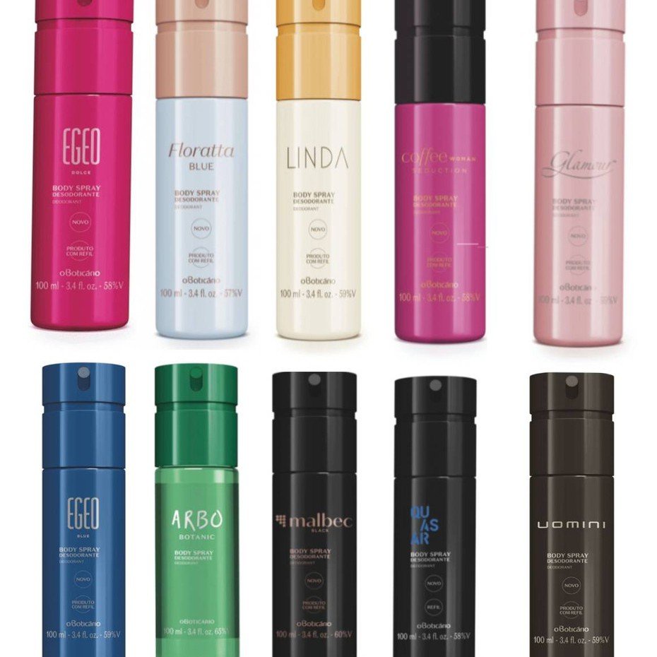 Body Spray Feminino e Masculino 100ml O Boticário - Melhora o Preço