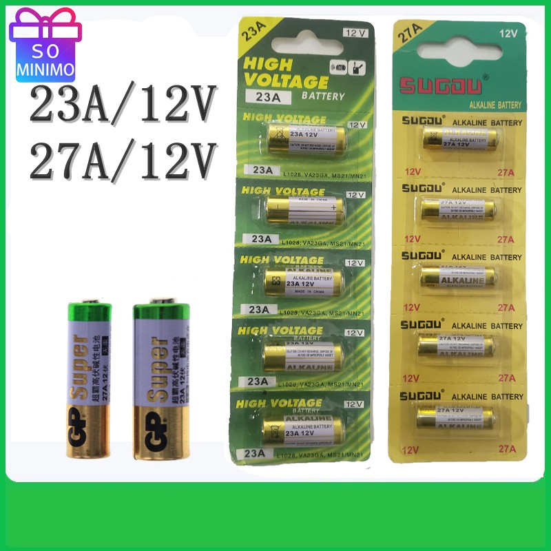 Bateria alcalina 5 drive, para campainha remota, 12v, 23a 27A pilha bateria para o controle ...