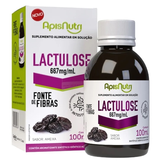 Lactulose 100ml - Regulador Intestinal, Fonte De Fibras - Sabor Ameixa ...