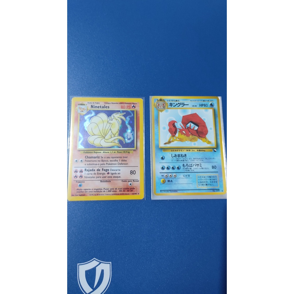 Carta Kingler Corocoro e Ninetales Base set | Shopee Brasil