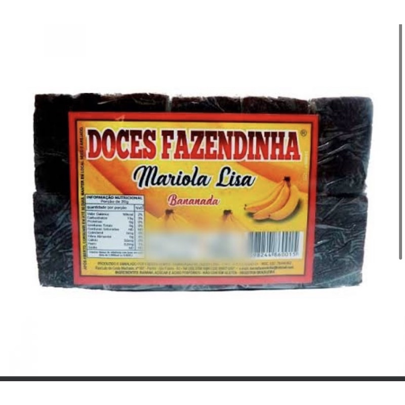 Bananada Lisa Mariola Doces Fazendinha 2,7kg C/50 Unidades | Shopee Brasil