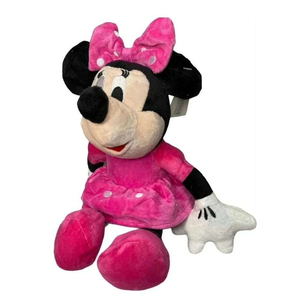 Boneca De Pelucia Minnie Laço Rosa Musical 28 cm | Shopee Brasil