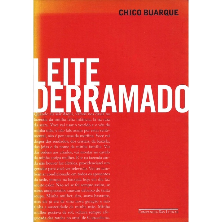 Leite Derramado - Chico Buarque | Shopee Brasil