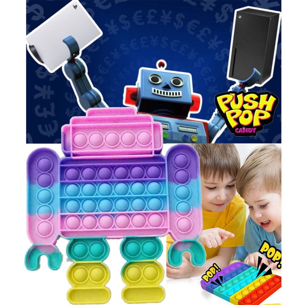 Pop It Fidget Push Pop Robot Brinquedo Sensorial Anti Estress | Shopee ...