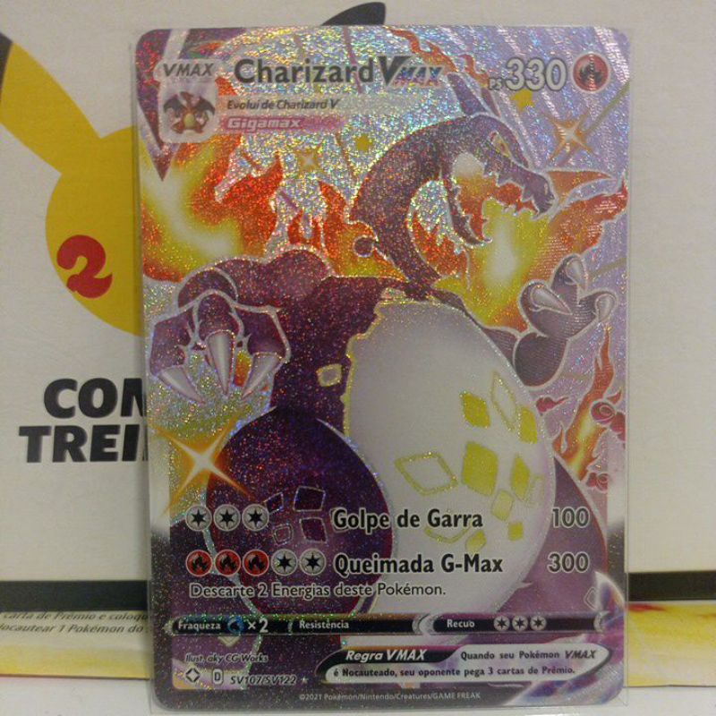 Carta Charizard VMAX (SV107/SV122) original Copag | Shopee Brasil