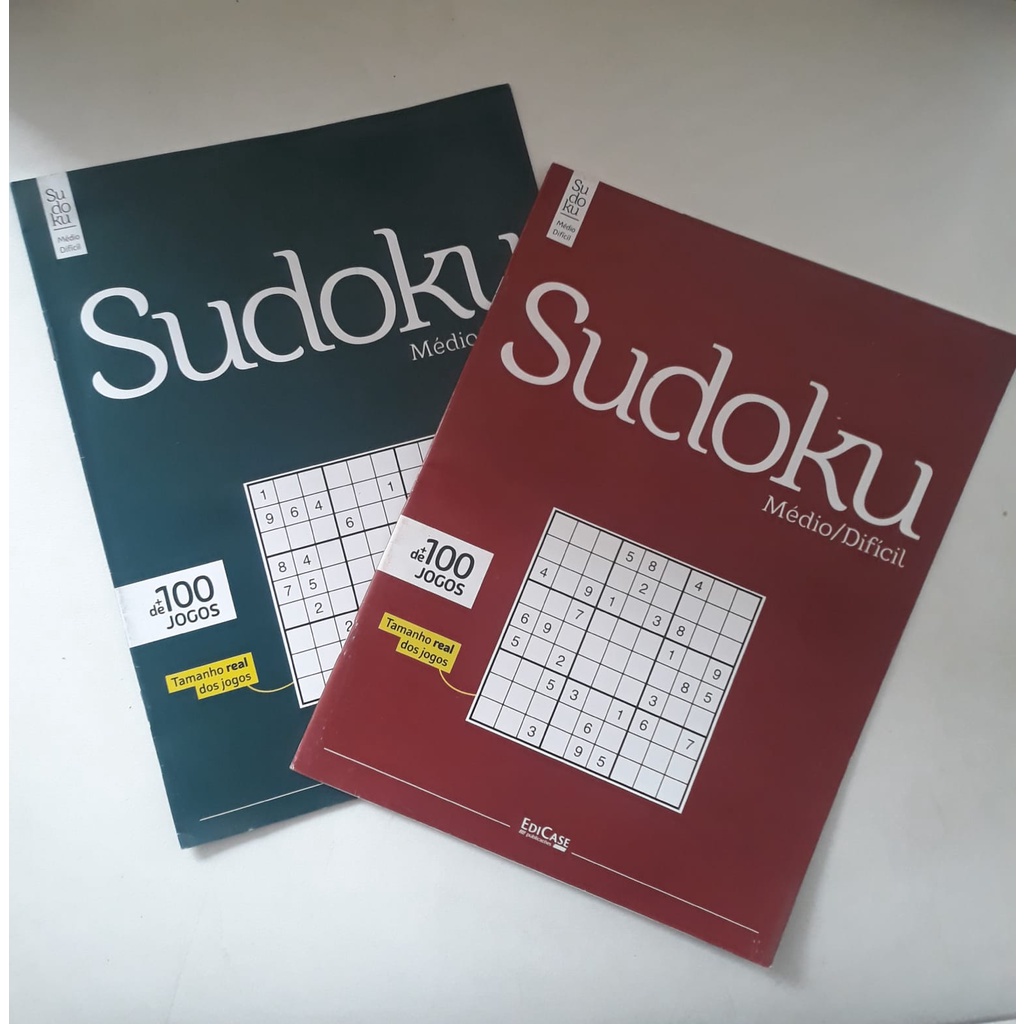 Kit 2 Livros SUDOKU Passatempos | Shopee Brasil