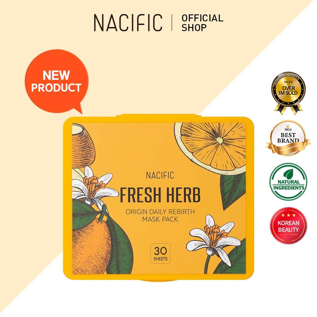 NACIFIC Fresh Herb Origin Daily Mask Pack | Shopee Brasil