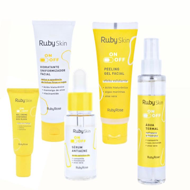 Linha Ruby Skin On+Off Kit Completo - Ruby Rose (5 itens) | Shopee Brasil