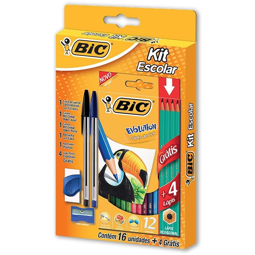 Kit escolar 16 unidades - BIC | Shopee Brasil