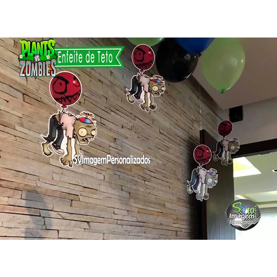 Plants vs Zombies Festa Enfeite de Teto para decoração de festa Pvz ...