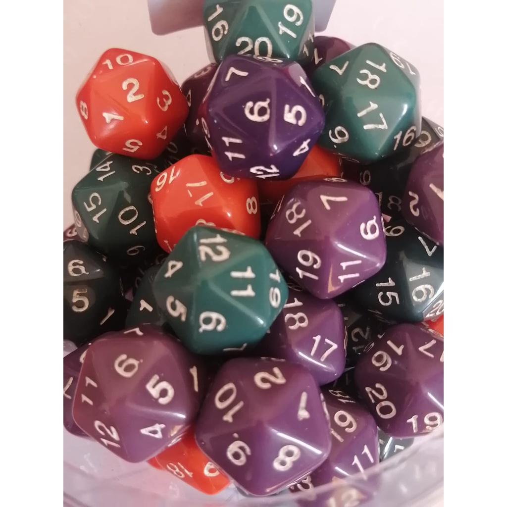 Dados para RPG 7 modelos diferentes (D4, D6, D8, D10, D12, D20 OU D100 ...
