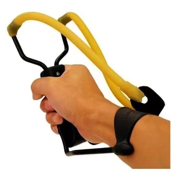 KIT Estilingue NOVO Mais Forte Profissional com apoio de pulso preto ...