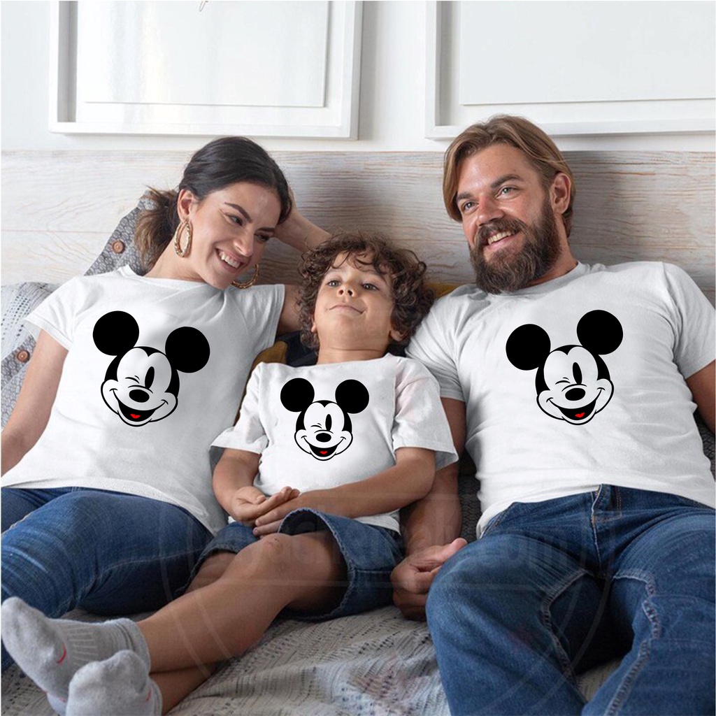 Kit Familia Combinando Mae Pai Filho Mickey | Shopee Brasil