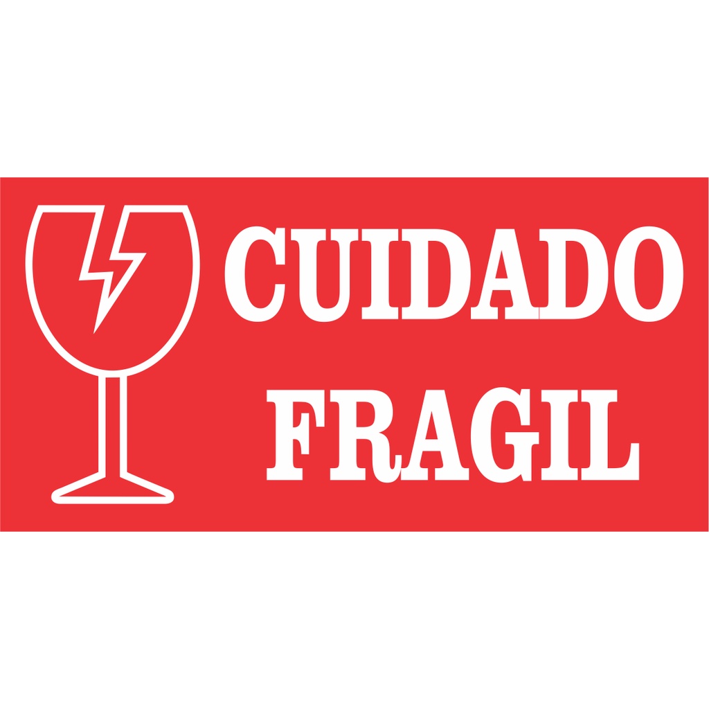 Kit 50 Etiqueta Cuidado Frágil 10x5cm | Shopee Brasil