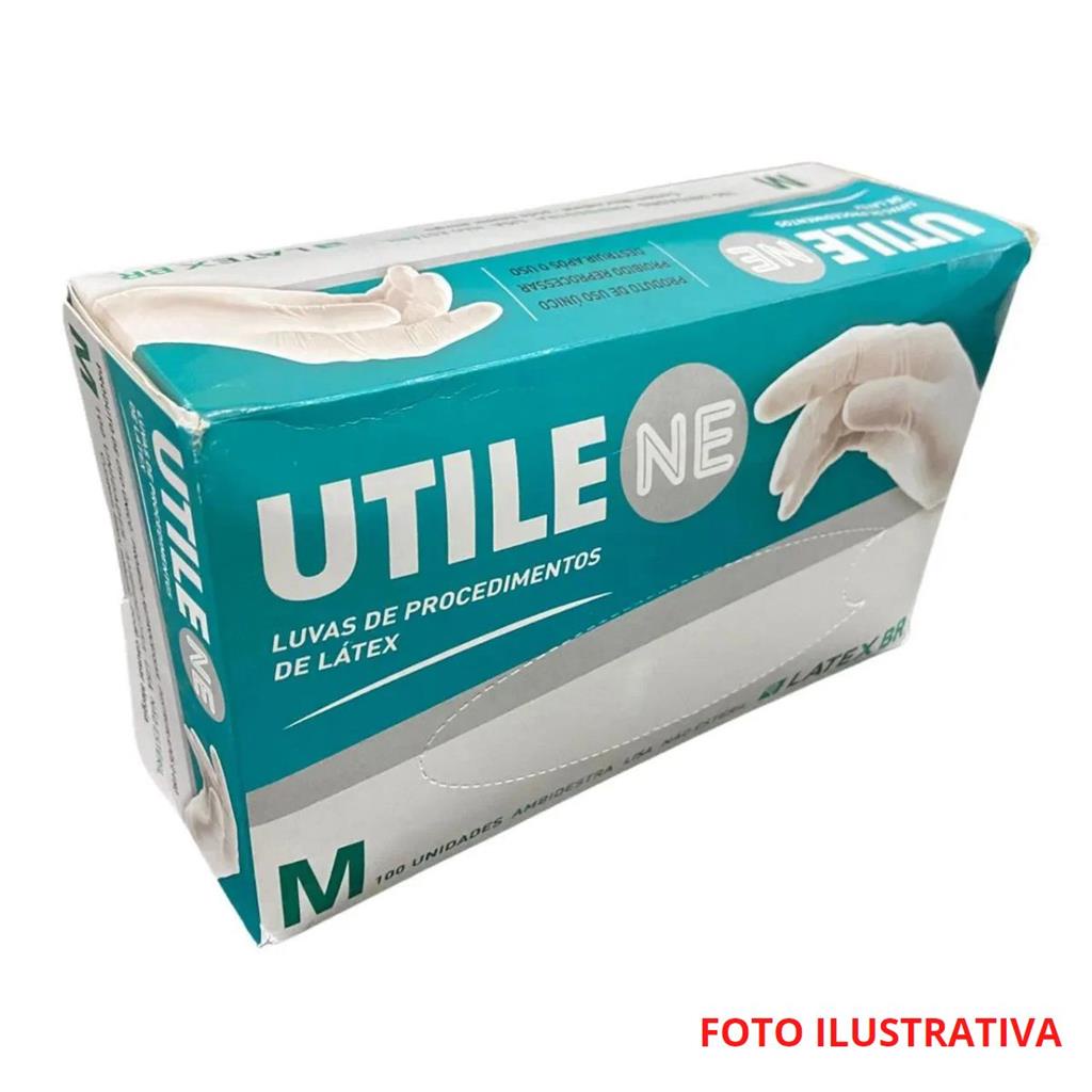 Luva Procedimento Latex M Cx 100 - Utile | Shopee Brasil