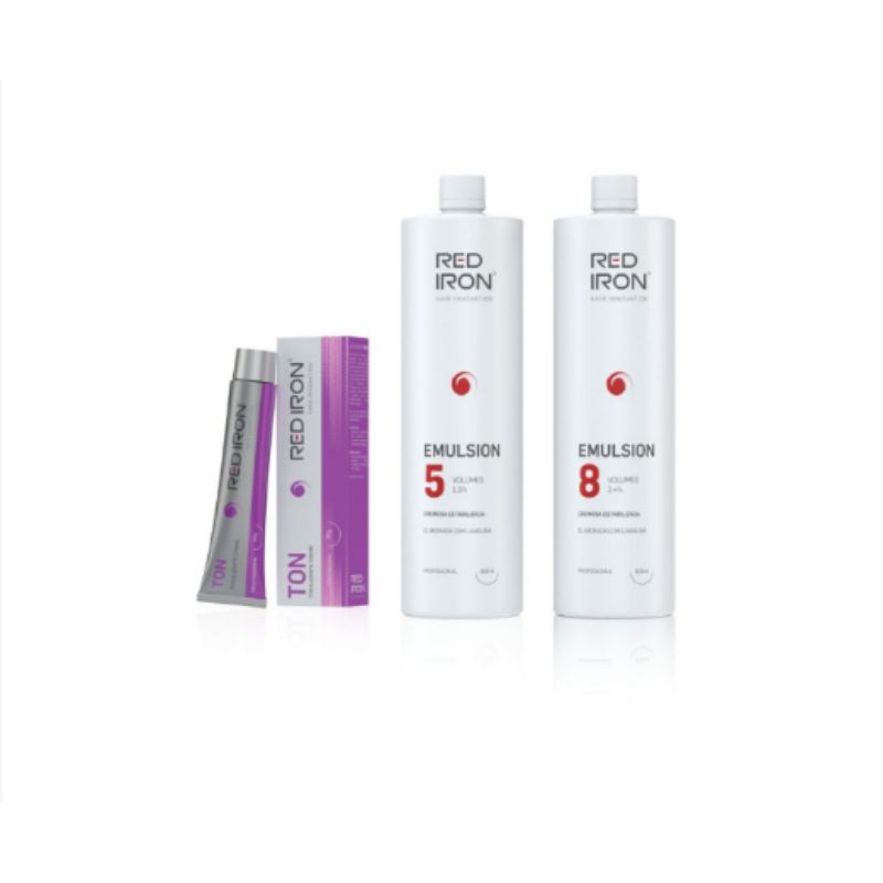 Kit C/02 Tonalizantes + Emulsão Red Iron Profissional | Shopee Brasil