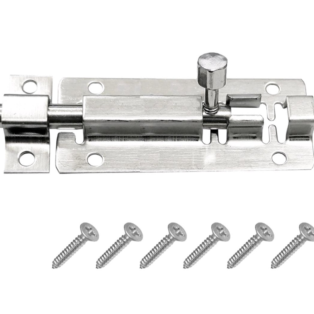 Trincos, ferrolho, tramela, 6 cm (2,5 polegadas)+ 6 parafusos - Idea ...