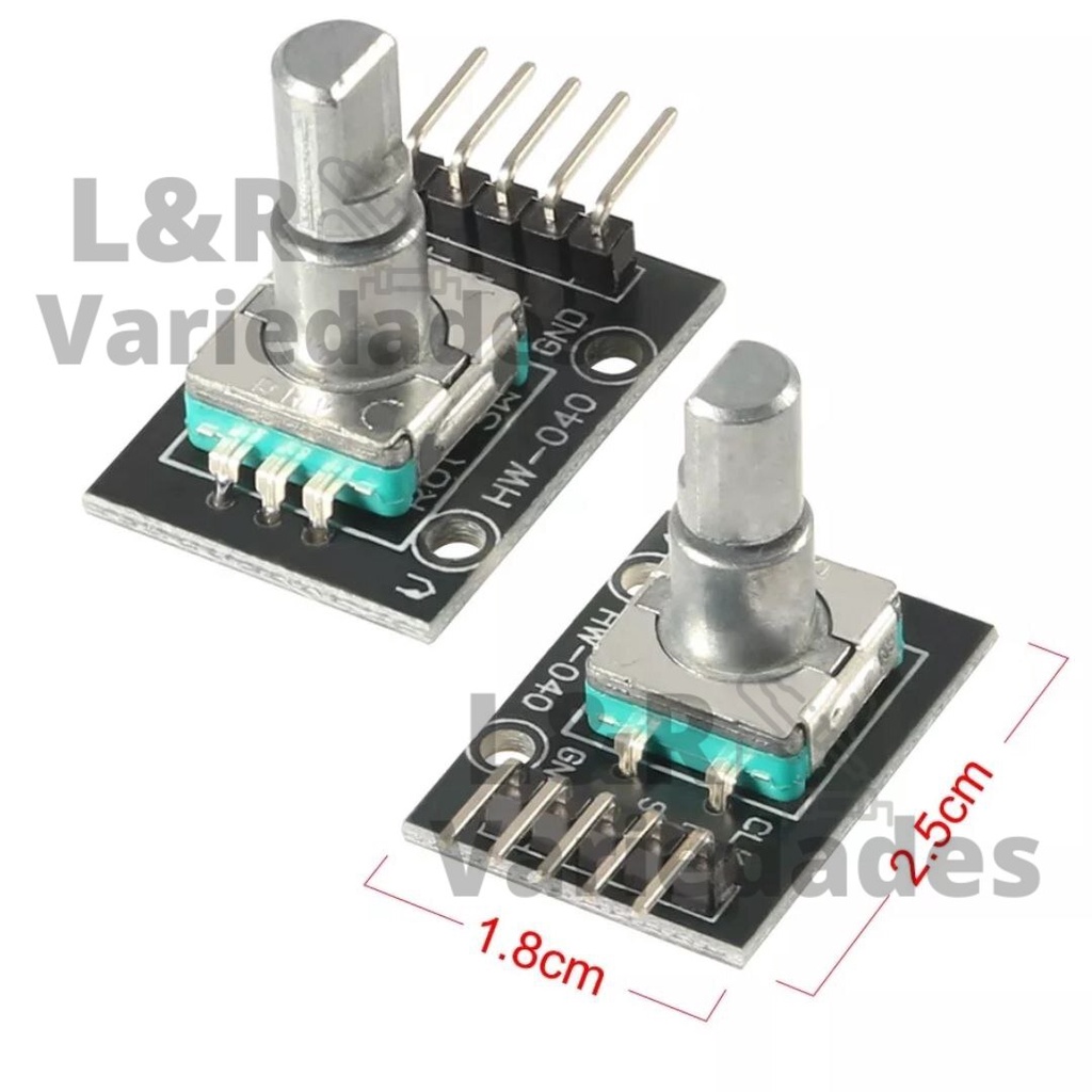 Módulo Encoder Rotativo Ky-040 para Arduíno Potenciômetro - Escorrega o ...