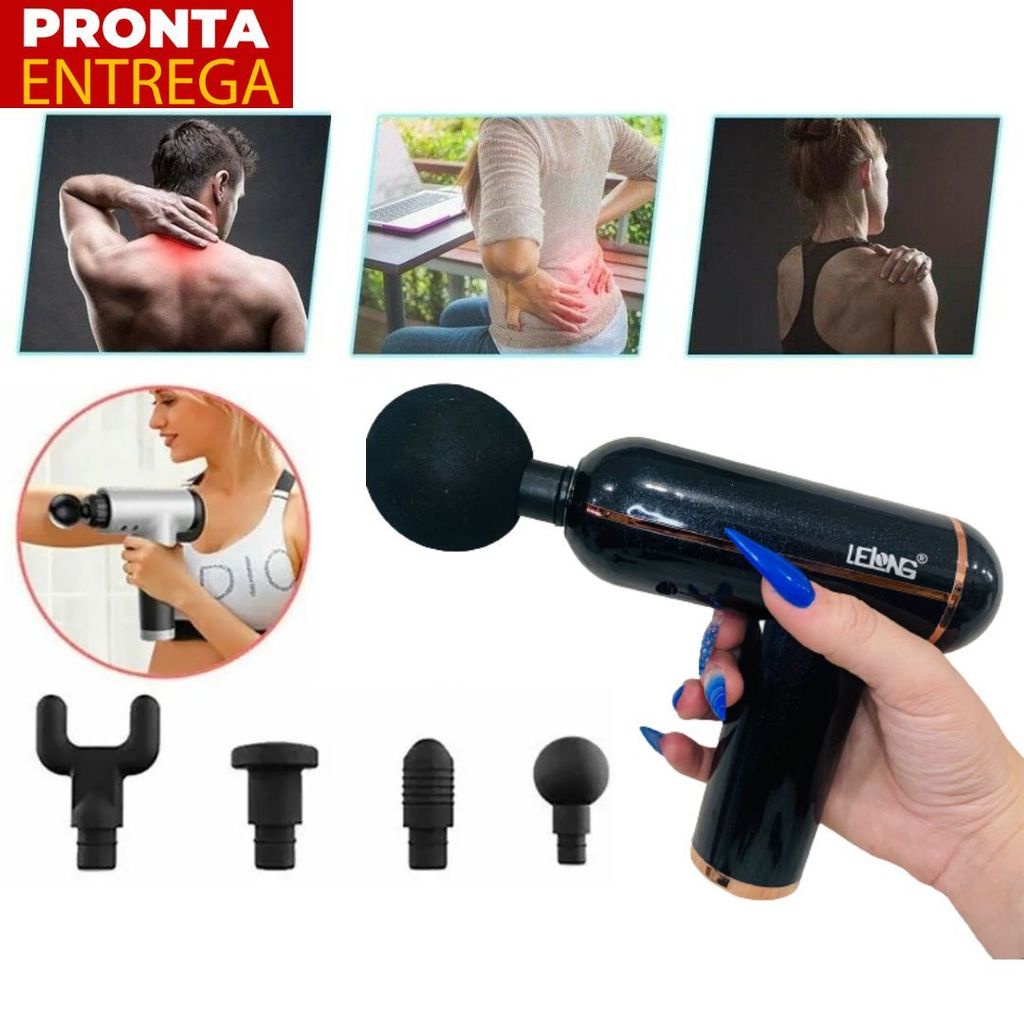 Massageador Elétrico Portátil Profissional Muscular Pistola Massageadora | Shopee Brasil