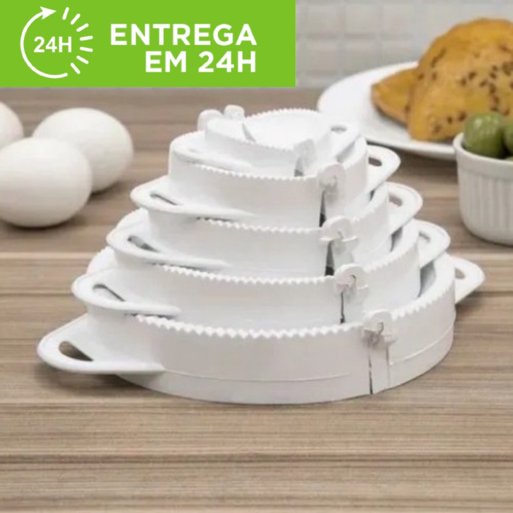 Conjunto Kit 5 Tamanhos Forma Molde Pastel Salgados Risoles KEITA ...