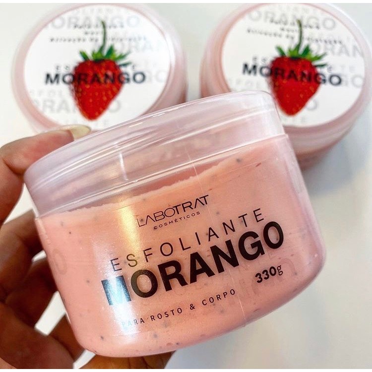 Esfoliante Corpo e Rosto Morango Labotrat | Shopee Brasil