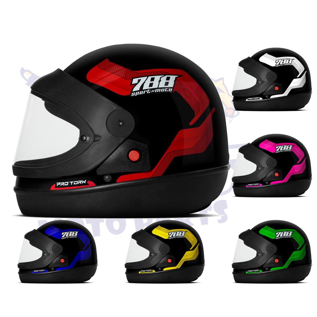 CAPACETE SPORT MOTO 788 Fechado Barato Tork Masculino Feminino Moto ...