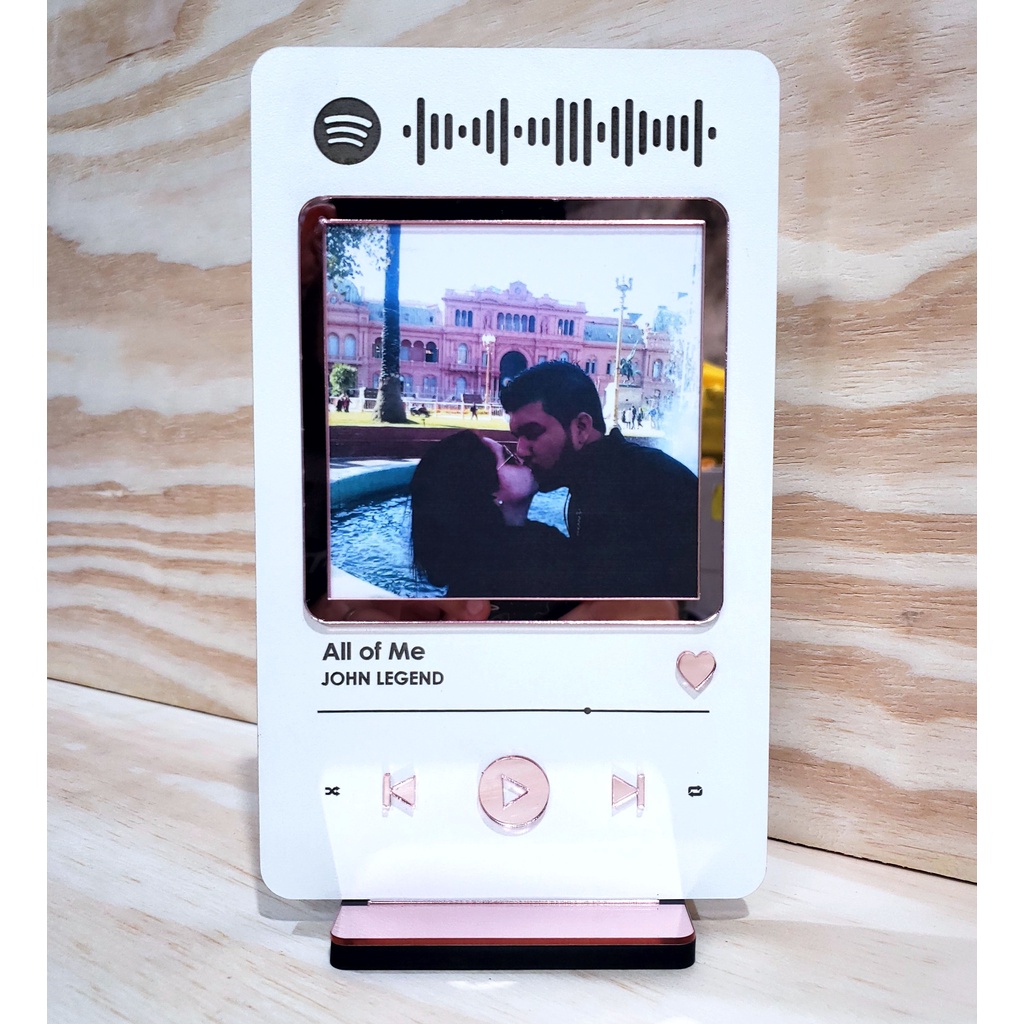Placa Spotify interativa e personalizada em MDF e Acrílico espelhado - Dia dos namorados ...