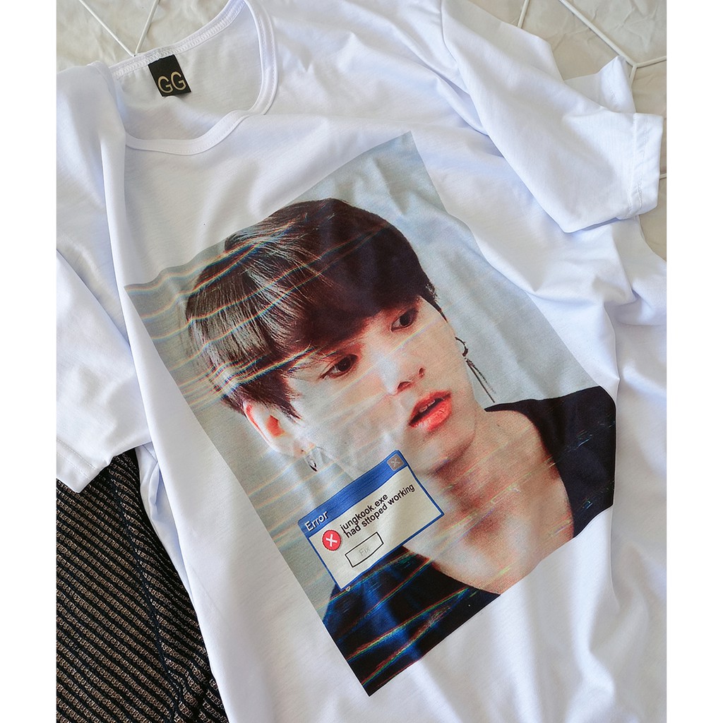 Camiseta Unissex JUNGKOOK.exe error 'BTS' meme | Shopee Brasil