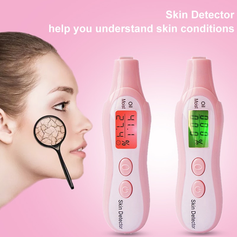 LCD Digital Precision Skin Oil Content Analyzer Facial Moisture Meter ...