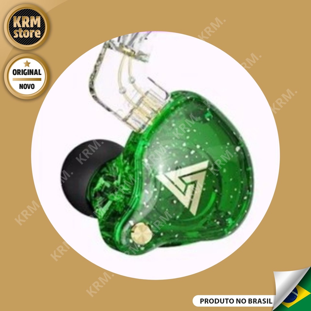 Fone de ouvido QKZ AK6 Pro cor verde | Shopee Brasil