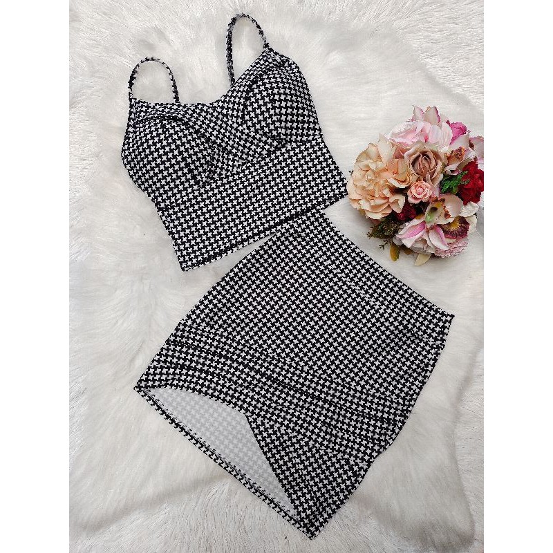 Conjunto cropped e saia com bojo conjunto suplex pronta entrega ...