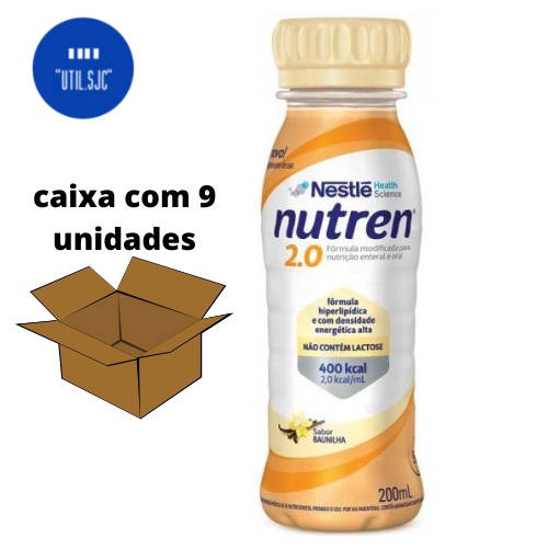 Nutren 2.0 Nestlé, Caixa C/9 (sabor Baunilha 200ml) PROMOÇÃO | Shopee ...