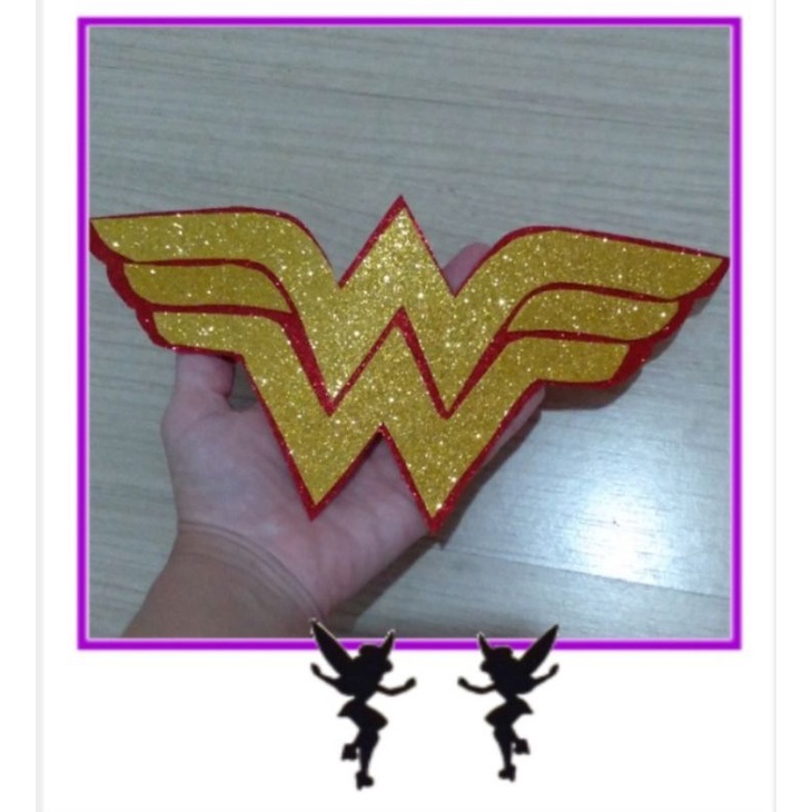 kit 4 Símbolo Mulher Maravilha - aplique em EVA 26x13cm | Shopee Brasil