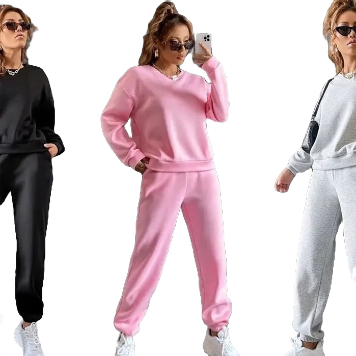 Conjunto Moletom Feminino Abrigo Flanelado Algodão Inverno 2022 Calça e ... Conjunto Moletom Feminino Abrigo Flanelado Algodão Inverno 2022 Calça e ...