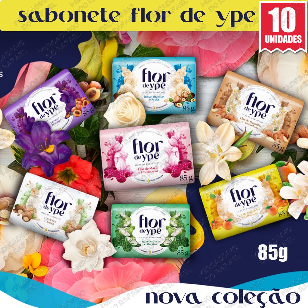 Sabonete Flor de Ypê 85g - 10 unidades | Shopee Brasil