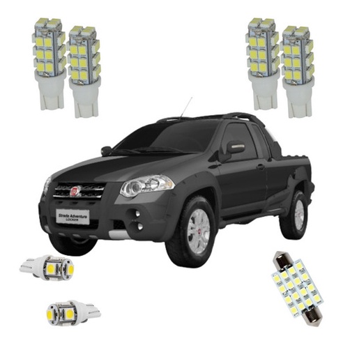 Kit Lampadas Led Fiat Strada 2014 Até 2016 Teto Placa Ré | Shopee Brasil