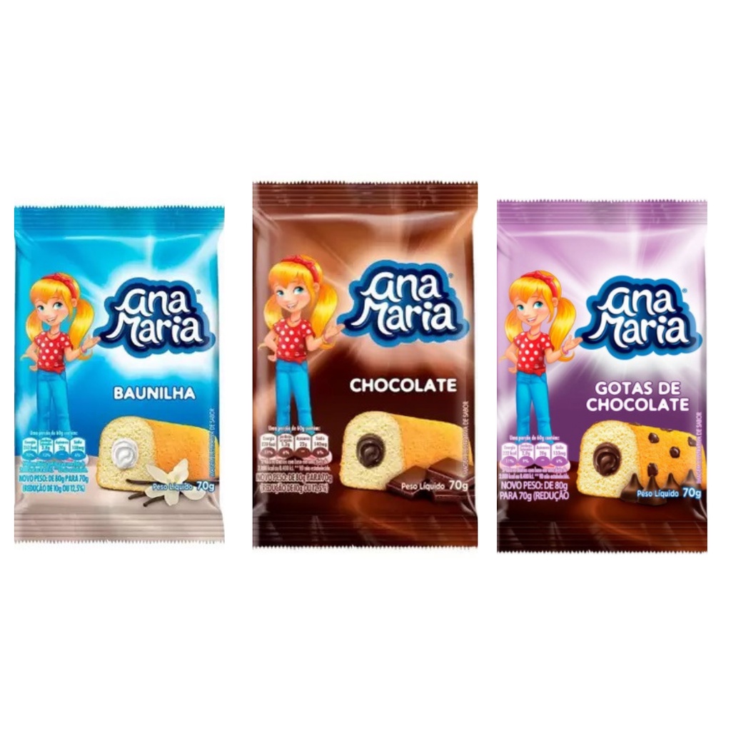 Bolinho Ana Maria Mini Bolo Sabores 70g | Shopee Brasil