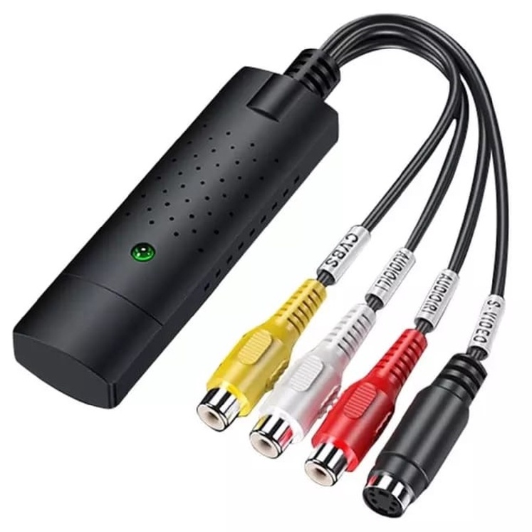 Novo, Usb 2.0 Easy Cap Video Tv Dvd Vhs Dvr Capture Adapter | Shopee Brasil