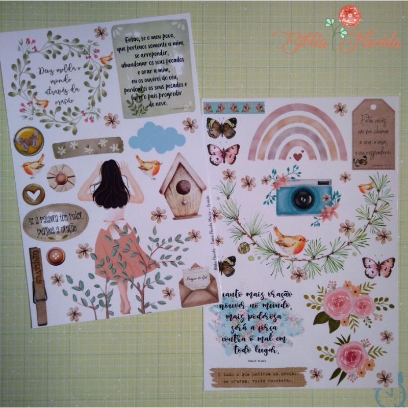 Adesivos Transparente: Oração - Bible Journaling | Shopee Brasil