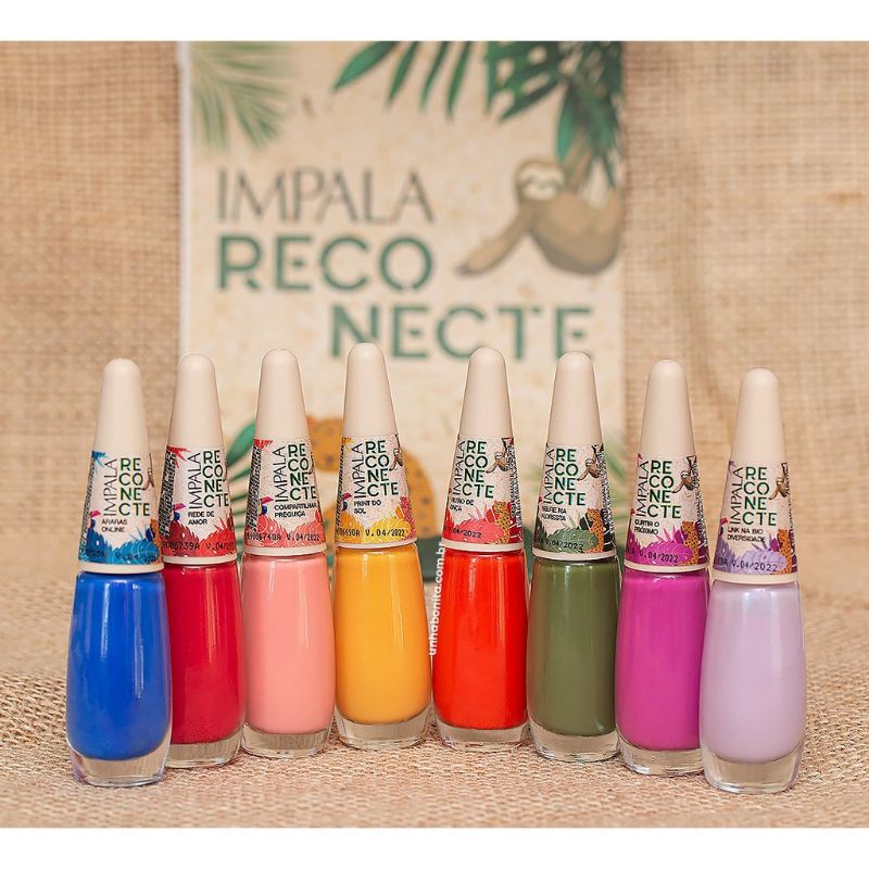 Esmalte Impala Linha Reconecte completo - Coleção Reconecte kit com 8 ...