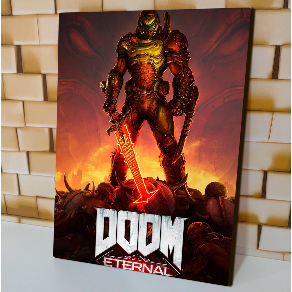 Placa Decorativa Game Doom Eternal 28x20 Impressão à Laser MDF 6mm ...