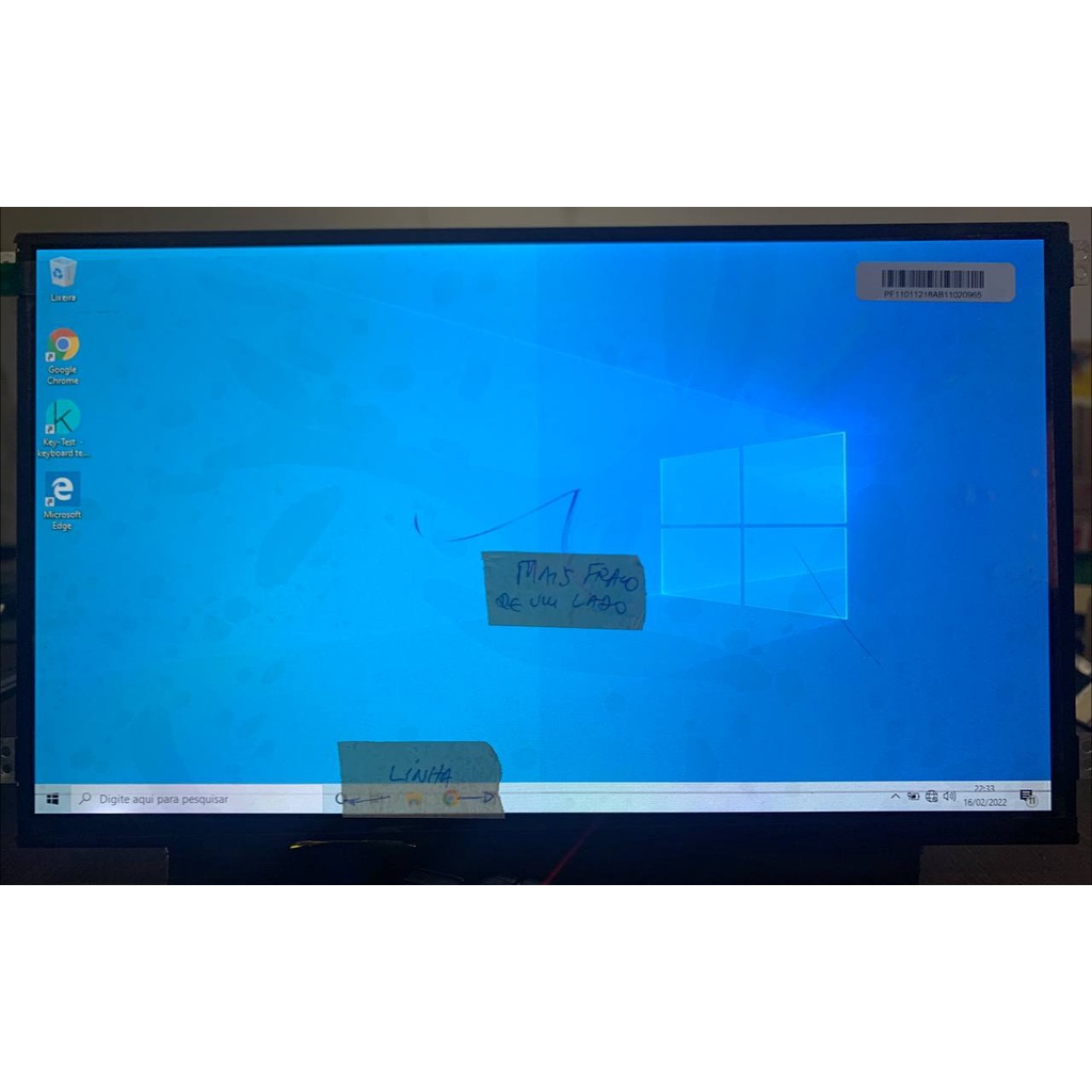 Tela Para Notebook 11.6 Led Slim 30 Pinos SL116PB30D1796-B00 Com Linha ...