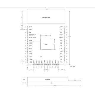 ESP32 DevKit1 Placa microcontroladora desenvolvimento Modulo Wi-Fi e BlueTooth compativel com ...