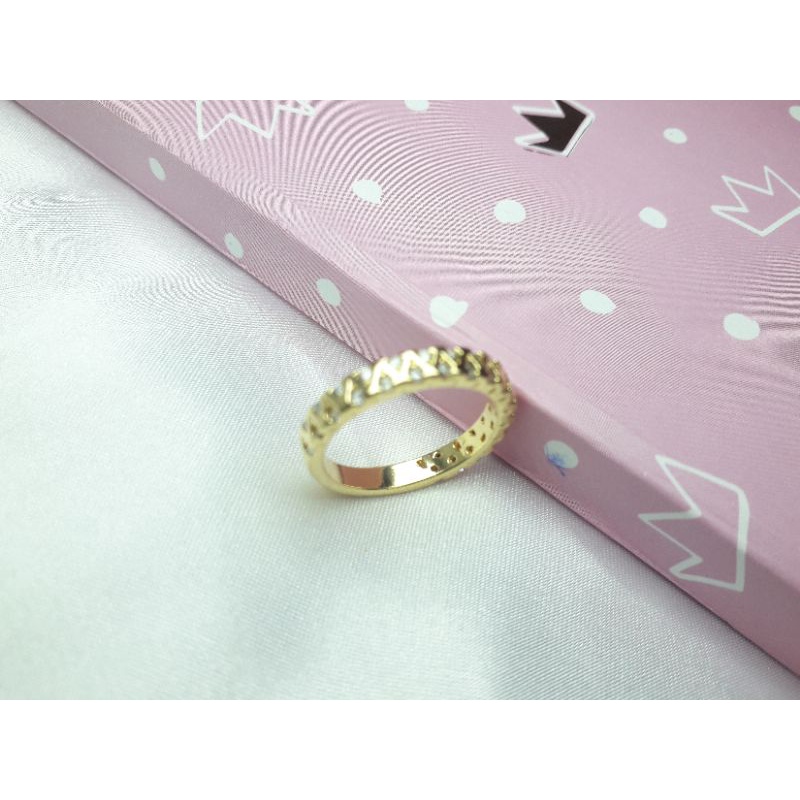 Anel Dourado Banho ouro 18k Moda Mulher | Shopee Brasil