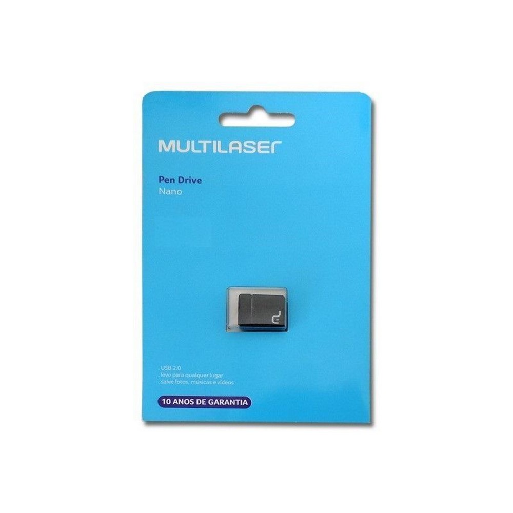 Pen Drive Nano 4GB USB Leitura 10MB/s e Gravação 3MB/s Preto Multilaser ...