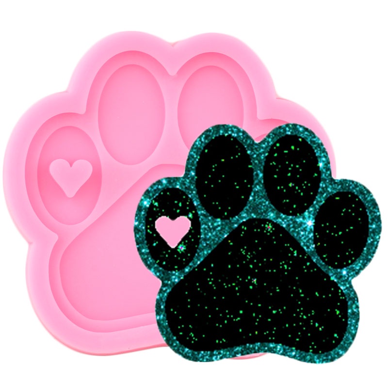 Amor Da Pata Cópia Chaveiro Silicone Moldes De Resina Epóxi Coração Do ...