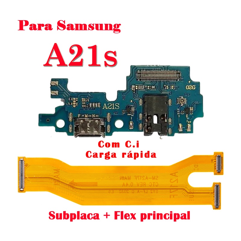 Conector Carga, Dock de Carga \ Flex de carga LCD Para SAMSUNG Galaxy A21s (SM-A217M/DS) turbo ...