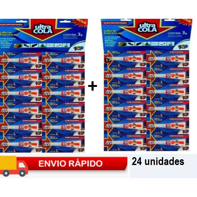 cola super pop ação instantânea 24 unidades | Shopee Brasil